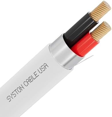 500ft 18/2 Shielded CCA Security Alarm Control Wire Stranded PVC Jacket White - Household Alarms ...