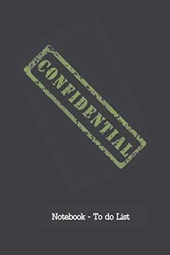 Confidential , notebook to-do list: undated planner daily task manger ...