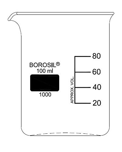BOROSIL BEAKERS LOW FORM WITH SPOUT DB GR 100 ML : Amazon.in ...