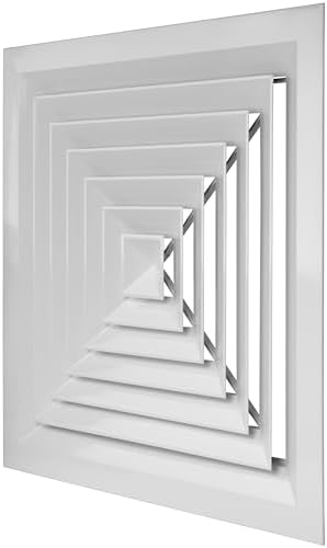 Vent Systems 18 x 18 Inch (Neck Size) Square Ceiling Diffuser ...