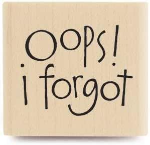 Amazon.com: Oops! I Forgot - Rubber Stamps