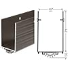 Dark Bronze Finish Wrap-Around Door Bottom Shoe with Vinyl Seal - 36 ...