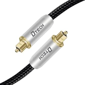 DTECH 5 Feet Digital Optical Audio Cable Toslink Cord Male to Male ...