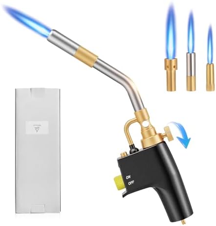 Trsaow MAPP Gas Torch with 3 Nozzles, Heavy Duty, CGA600 MAP/Propane ...