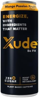 Xude - Fitness + Energy Drink | Mango-Passionfruit - 24 Pack| Sugar ...