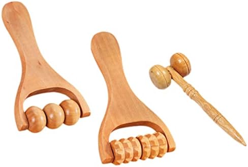 Amazon.com: GLEAVI 3pcs Massage Hand Roller Massagers for Neck Wooden ...