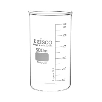 Amazon.co.jp: EISCO Tall Foam Beaker No Spout 600ml - Graduated ...