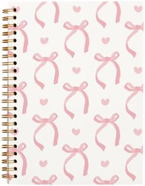 Amazon.com : QUICQOD Coquette Trendy Pink Bow Notebook Journals,Girly ...