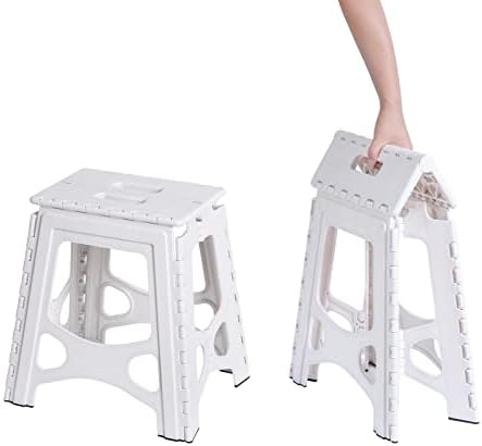 SHIMOYAMA Folding Step Stool 15IN Tall Plastic Foldable Step Stool for ...