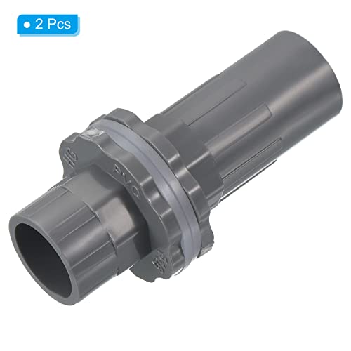 PATIKIL PVC Water Tank Pipe Fitting 3/8″ ID DN10, 2 Pack Straight Tube ...