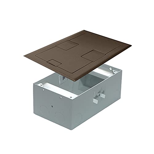 Electrical Floor Box - Brown Cover - 2-Gang - R12XFB - Amazon.com