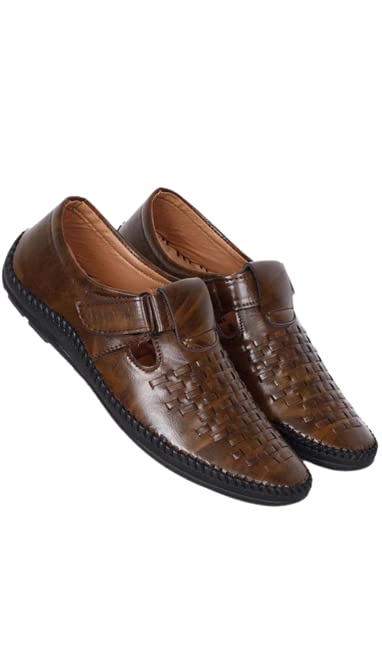 Bharat shoes stores Product name- Sandal Brown : Amazon.in: Fashion