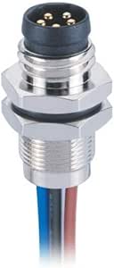 Amazon.com: Elecbee 10pcs M8 Connector Cable B Coding M8 Male Panel Mount Solder Type with 1M ...