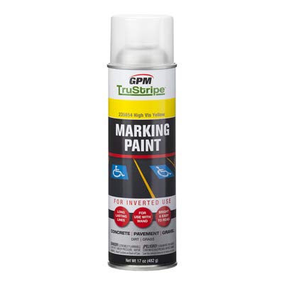 17 Ounce High Visibility Yellow Inverted Aerosol Marking Paint - Pack ...