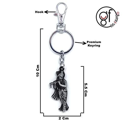 Spiritual Lord Krishna Playing Flute Bansuri Keyring Keychain for Men ...