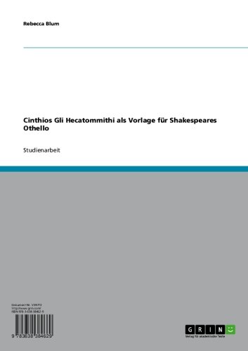 Amazon.com: Cinthios Gli Hecatommithi als Vorlage für Shakespeares ...