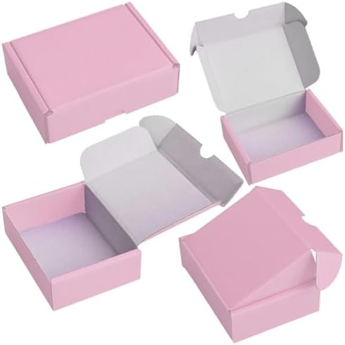 MEG4TEC Pack of 50 Satin Pink C5/A5 Pip Boxes - Large Letter Cardboard ...