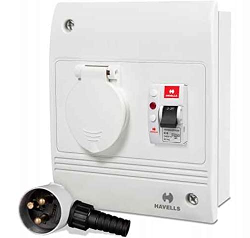 Havells 20A Spn Plug & Socket With Plastic Cover, Dhdcusn020 : Amazon ...