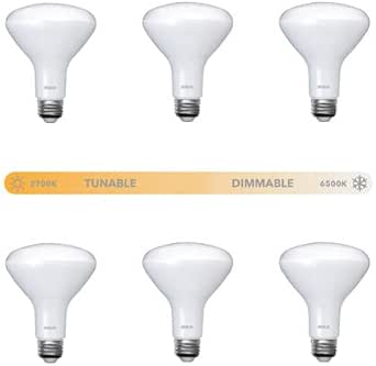 RCA Dimmable Smart Light Bulbs, 6-Pack - BR30 WiFi LED Bulbs - 9W (60W ...