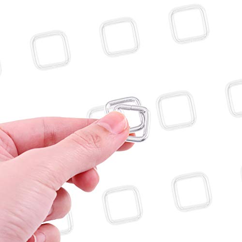 Snapklik.com : Swpeet 60Pcs 1/2 Inch - 13mm Sliver Metal Rectangle Ring ...