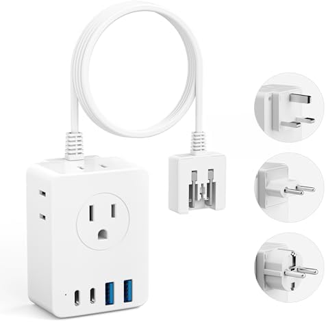 Amazon.com: European Travel Plug Adapter, Schuko Type E F Plug Adapter ...
