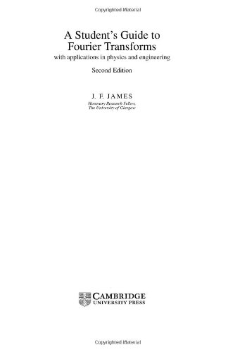 Buy A Student's Guide to Fourier Transforms: With Applications in ...