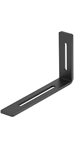 Amazon.com: 6 PCS 6-1/8" x 4" Black Adjustable L Corner Brace with Slot ...