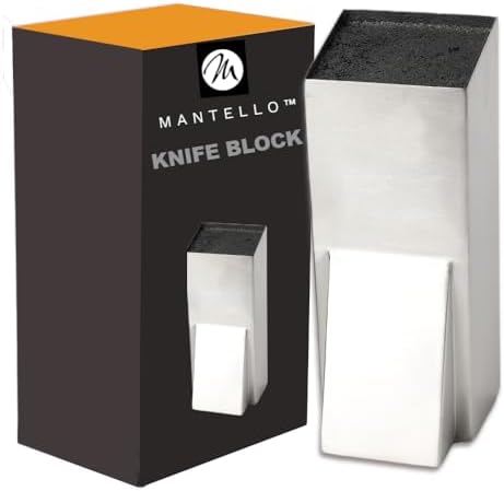 Amazon.com: Universal Knife Block, Stainless Steel Knife Holder, Knife ...