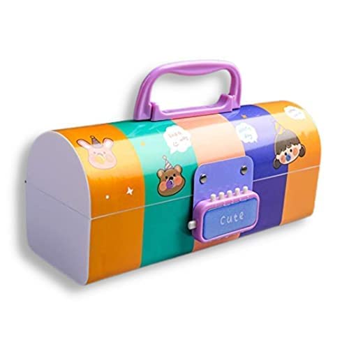 Pen & Pencil Box – Suitcase Style Password Lock Pencil Case, Multi ...