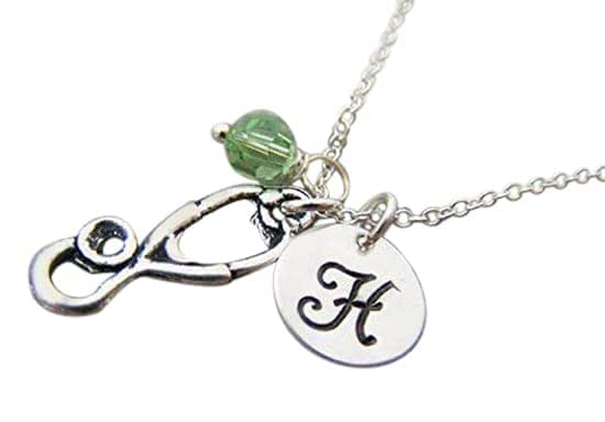 Amazon.com: Personalized Stethoscope Medical Charm Necklace : Handmade ...