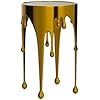 Amazon.com: Deco 79 Aluminum Metal Abstract Melting Drip Accent Table ...