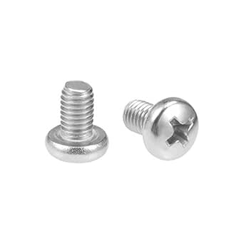 uxcell M5x8mm Machine Screws Phillips Cross Pan Head Screw 304 Stainless Steel Fasteners Bolts ...