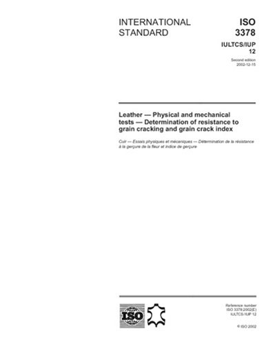 ISO 3378:2002, Leather - Physical and mechanical tests - Determination ...