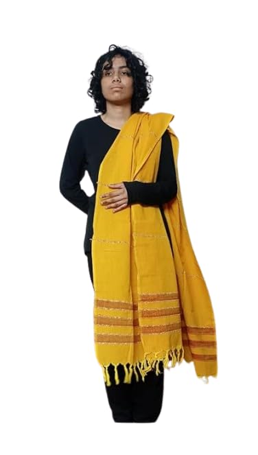 EKOK Pure Khadi Khesh Cotton All In One Dupatta, Stole For Women Rural ...