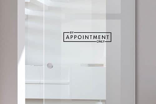 Amazon.com: ZLKAPT Black By Appointment Only Vinyl Decal - 3.5"x13 ...