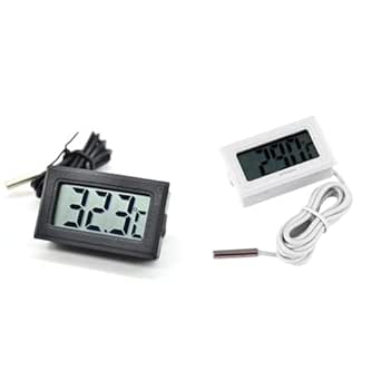 AptechDeals Mini LCD TPM-14 digital thermometer sensor wired for Room ...