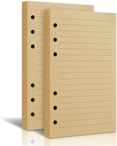 Amazon.com : 2 Packs A6 Lined Vintage Refillable Paper, Retro A6 Binder ...