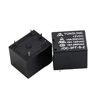 2PC Small electromagnetic Relay T73 JQC-3FF DC 5V/6V/9V/12V/24V 5-pin ...