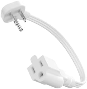 Amazon.com: Flat Plug Short Extension Cord 1Ft White Low Profile ...