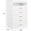 Amazon.com: BTHFST White Dresser with LED Lights, Floating Tall Dresser ...
