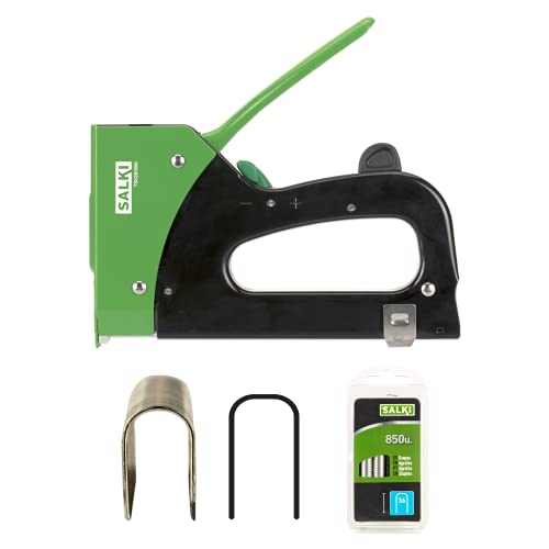 SALKI Manual Metal Stapler Pack Tool for Stapling Wiring TSK28/36M with ...