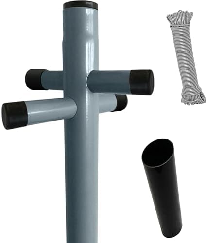 PD - 2.4M Heavy Duty Galvanised Washing Line Post – With Powder-Coated ...