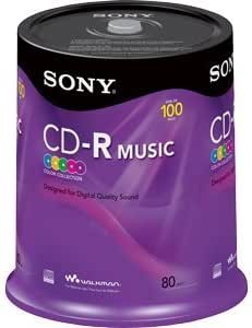 Sony 100 CD-R Music Disc, Digital Audio Recordable For CD Recorders and ...