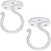 Amazon.com: RTZEN White Ceiling Hooks for Hanging Plants - Wrought Iron ...