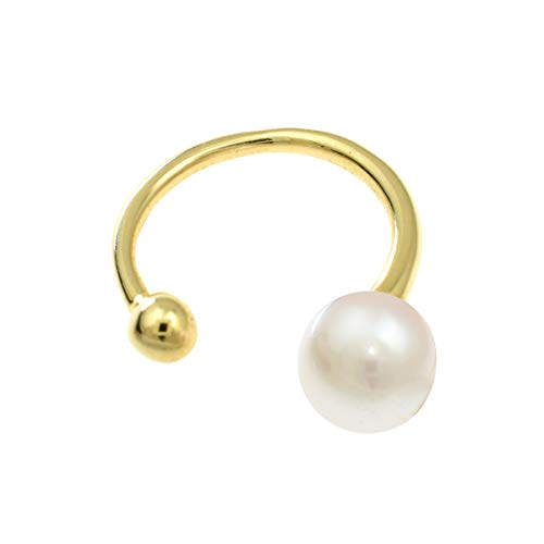 nadi K18 6.0-6.5mm アコヤ パール 本真珠 18金 イエロー ゴールド 片耳 イヤーカフ｜カウナラ