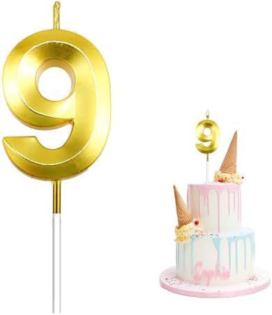 Amazon.com: 80th Birthday Candles for Cake, Gold Birthday Candles, 80 ...
