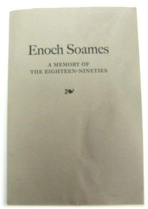 Enoch Soames: A Memory of the Eighteen-Nineties: BEERBOHM, Max: Amazon ...