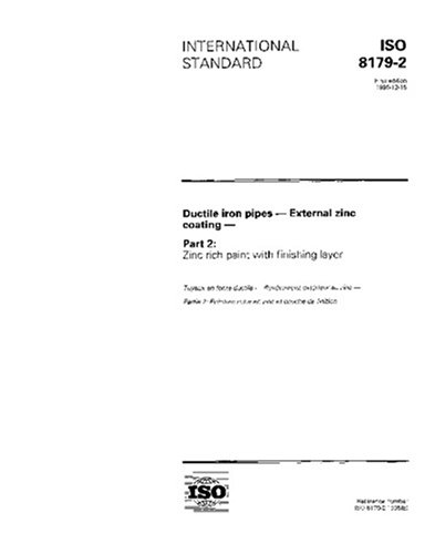 ISO 8179-2:1995, Ductile iron pipes - External zinc coating - Part 2 ...