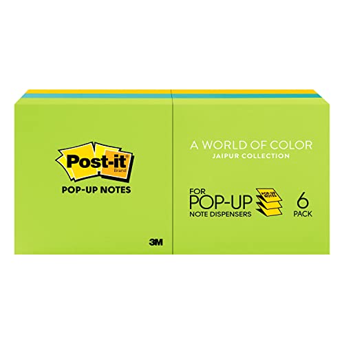 Post-it Pop-up Notes, 3x3 in, 6 Pads, America's #1 Favorite Sticky ...