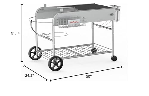 BBQMall Grill Table Stand Cart for Weber 22" &18“ Original Kettle ...
